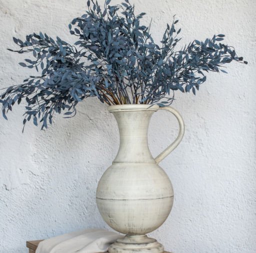 *Aged White Olpe Vase - Creating Country Decor