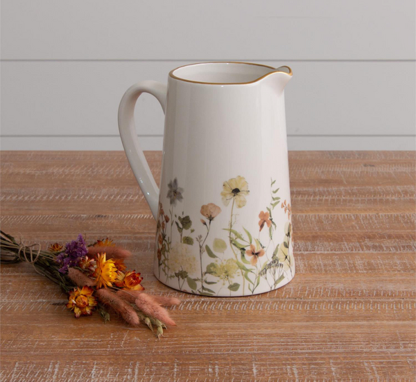 Dried Flower Pitcher - Creating Country Decor