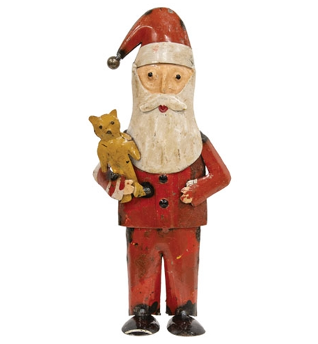 Vintage Metal Santa - Creating Country Decor