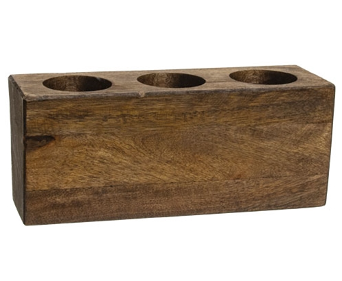Carved Wood Three Hole Sugar Mold - Creating Country Decor